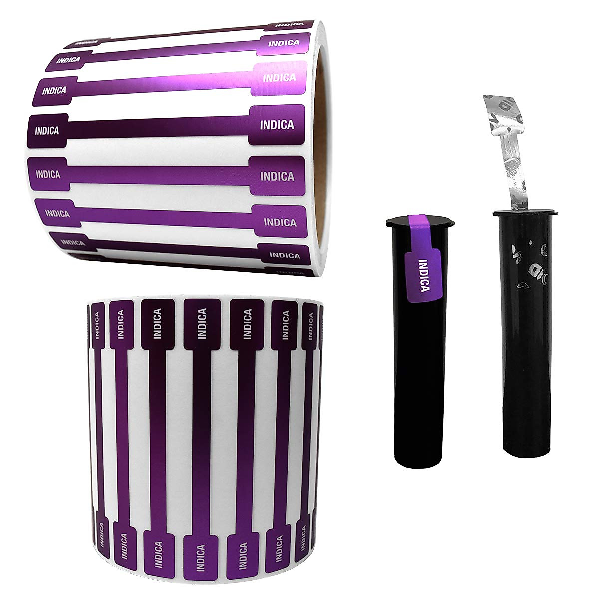 Tamper Evident Void Labels, Purple, Large, 4" x 0.5", 1,000 Count