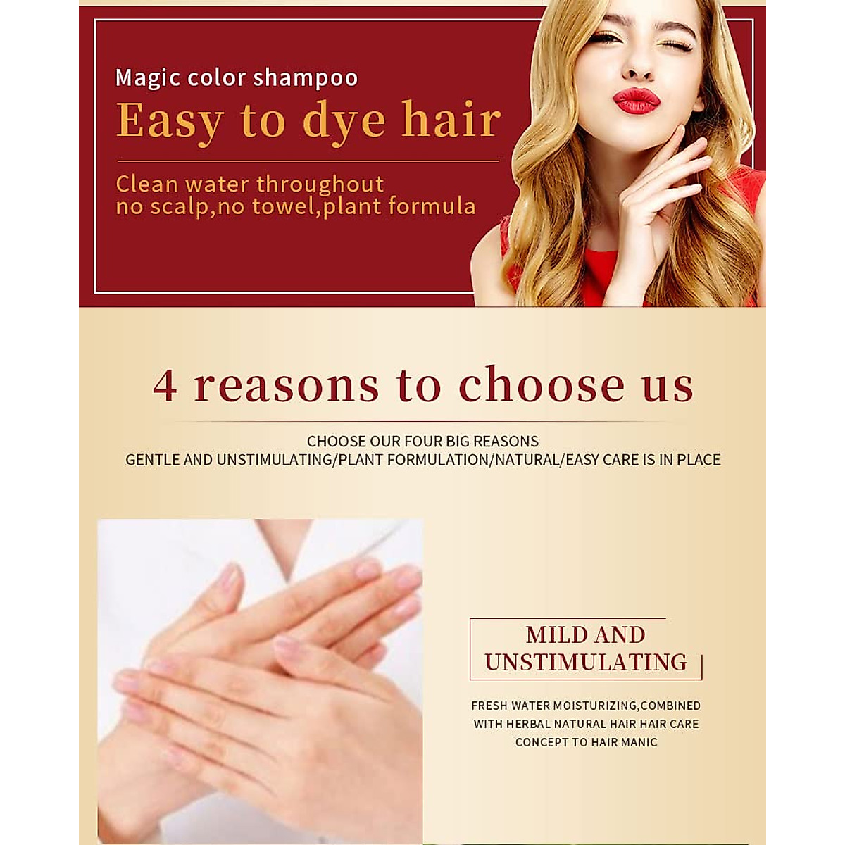 Maani Coconut Oil Hair Color Shampoo, Light Brown, 500 ML: Instant Fast Acting Long Lasting Hair Color Shampoo for Gray Hair, Nourishing, ShiningLong Lasting