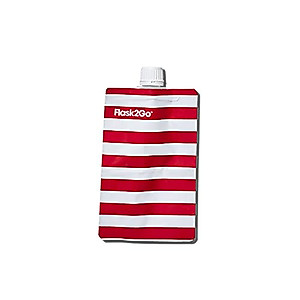 Flask2Go - The Foldable Flexible Flask for Tailgating, Camping, and Concerts, 2-Pack, Stars & Stripes