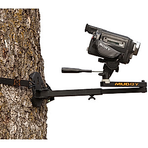 MUDDY Basic Durable Adjustable Lightweight Portable Easy-to-Install Silent Hunting Outdoor Camera Arm Camera Head Adjust a Full 360 Degrees + Extension Arm Swings 180 Degrees