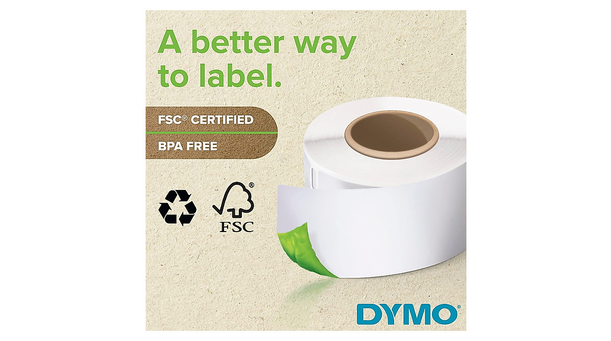 Dymo Labelwriter Address Labels 1 1/8" x 3 1/2" White - 2 Rolls