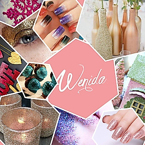 Glitter Wenida 12 Colors Holographic Cosmetic Festival Powder Sequins Craft Glitter for Arts Face Hair Body Nail