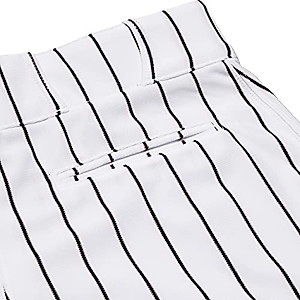 CHAMPRO Boys' Youth Triple Crown Classic Pinstripe Baseball Knickers, White, Black, Small
