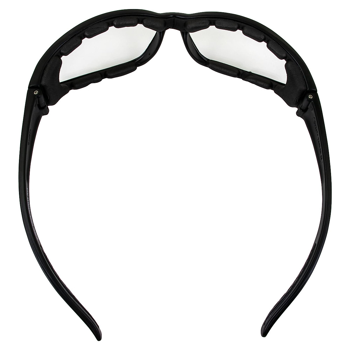 Global Vision Hercules Plus Padded Safety Motorcycle Sunglasses Black Frames Clear + Smoke Lenses