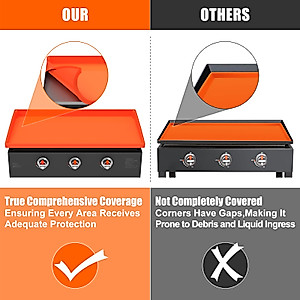 Silicone Griddle Mat Cover for Blackstone - 28 Inch True All-Encompassing Coverage Heavy Duty Food Grade Grill Buddy Mat, All Season Cooking Surface Protective Cover