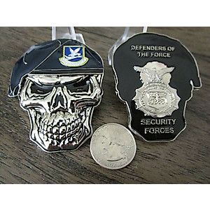 USAF Security Forces MP's SF Defenders of The Force Reapers Skull Challenge Coin