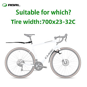 RBRL Bike Mudguard, Bicyle Fender for Road Bike, Adjustable Quick-Release Bike Fender for 700c Road Bike and Folding Bike