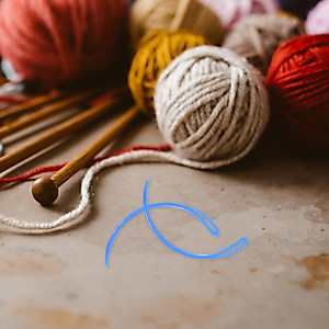 SEWACC 50pcs Yarn Darning Needles Random Color Curved Sewing Needle Weaving Crochet Needle Tapestry Needle Wool Needles Sweater Needles Darning Needle for Wig Making Carpet