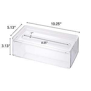YAMAZAKI home 2334 Tissue Box Holder-Dispenser and Organizer, One Size, Clear