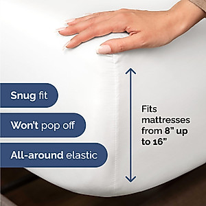 Queen Size Sheet Set - Breathable & Cooling Sheets - Hotel Luxury Bed Sheets - Extra Soft - Deep Pockets - Easy Fit - 4 Piece Set - Wrinkle Free - Comfy – White Bed Sheets - Queens Sheets – 4 PC