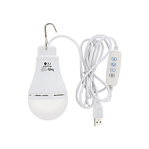 Tento Lighting USB Bulb USB-Powered LED Light Three Color Change, 40 Watts Replacement Portable Hanging Bulbs Camping Fishing Beach Tent Dormitory Energy Saving Led Lightbulb