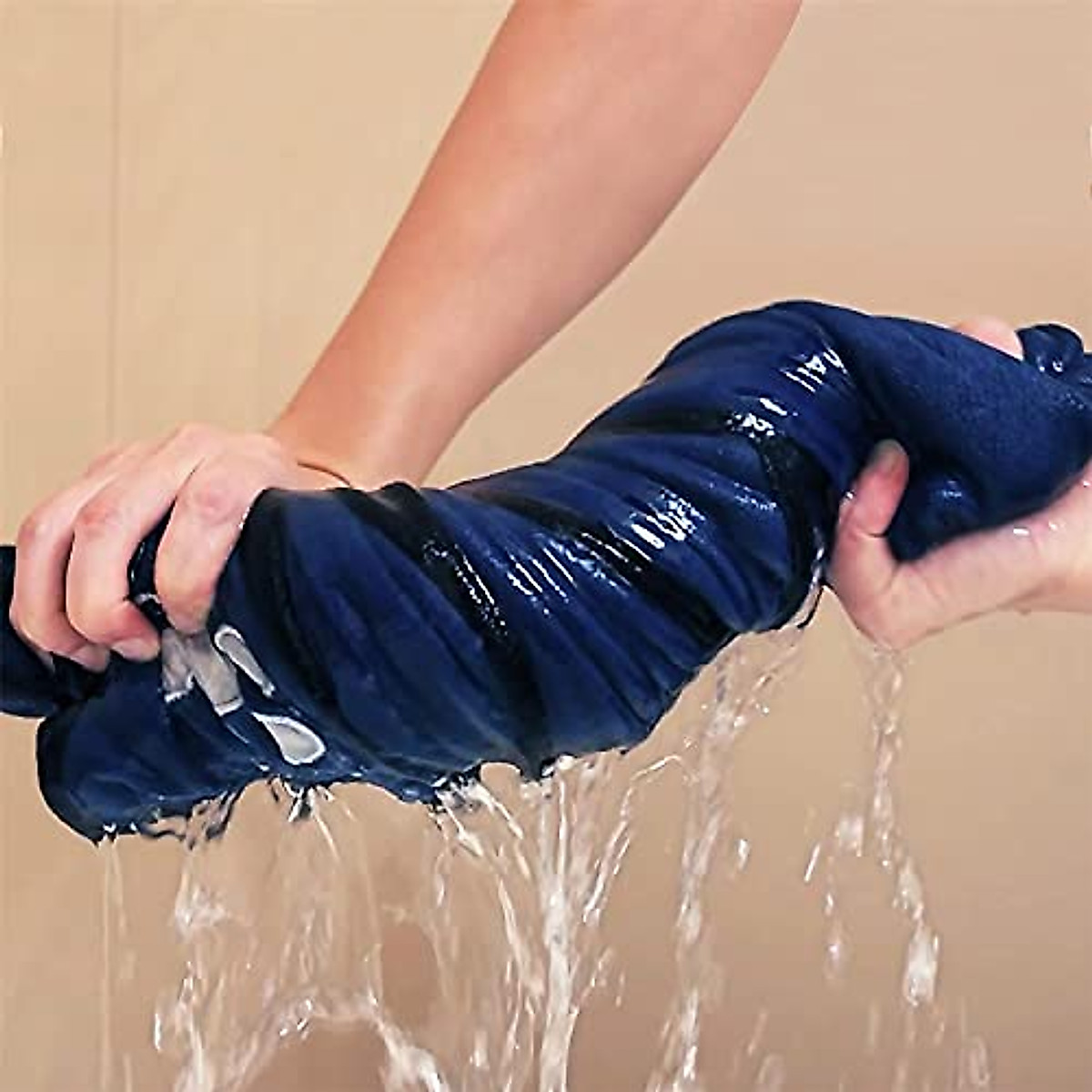 Nobleza Dog Towel, Super Absorbent Large Pet Towel with Hand Pockets, Microfiber Quick Drying Dog Towels for Drying Dogs, Mazarine