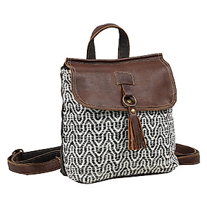 Myra Bag Leffi's Upcycled Canvas & Leather Backpack S-1567