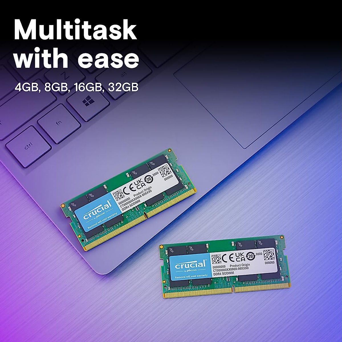 Crucial RAM 4GB DDR4 2666 MHz CL19 Laptop Memory CT4G4SFS8266