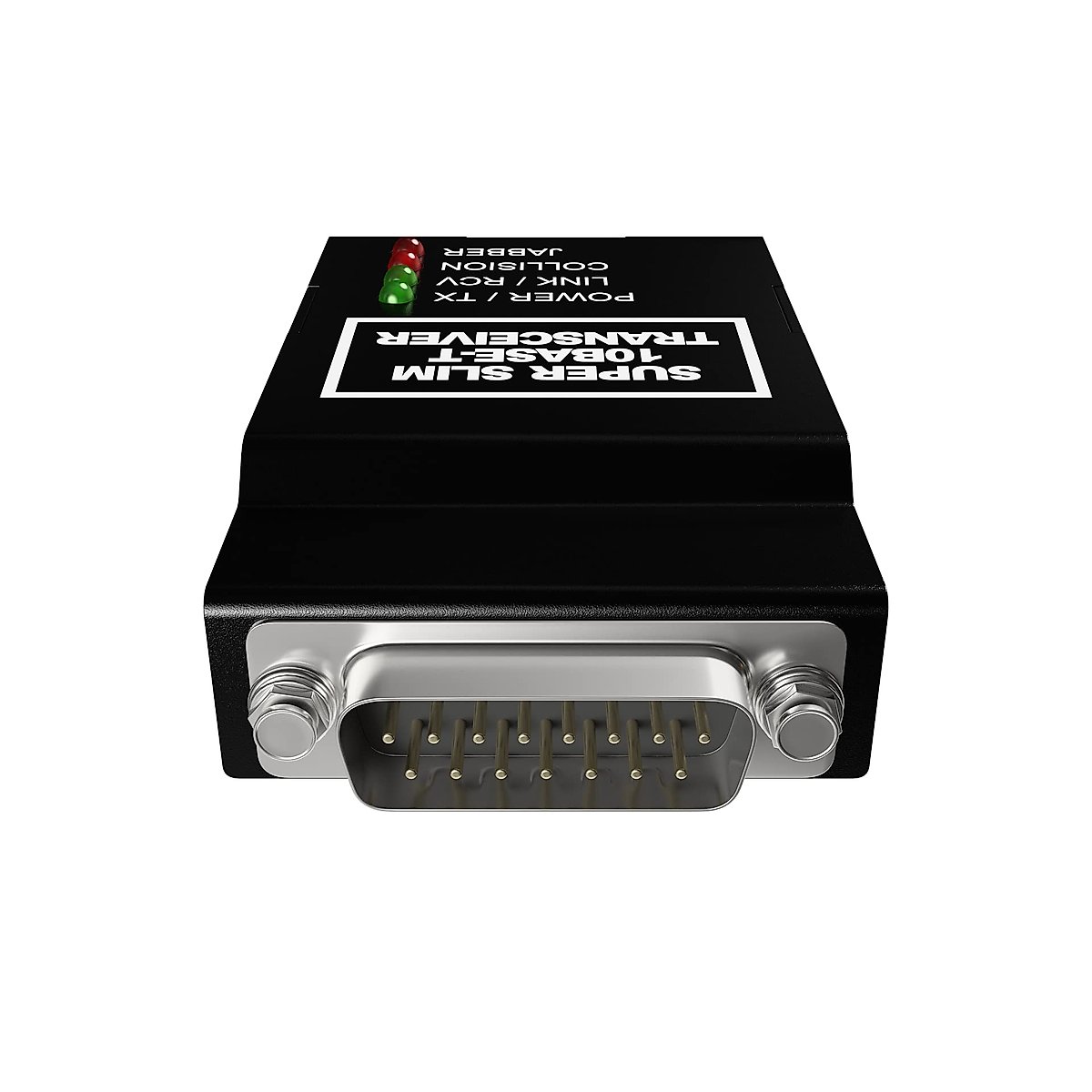 10Base-T RJ45 to 10Base-5 DB15M AUI Type Media Converter | Thick Ethernet Adapter to 10BT UTP RJ-45 Transceiver