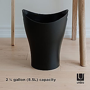 Umbra Garbino Trash Can 2.25-Gallon (8.5L) Capacity, Black