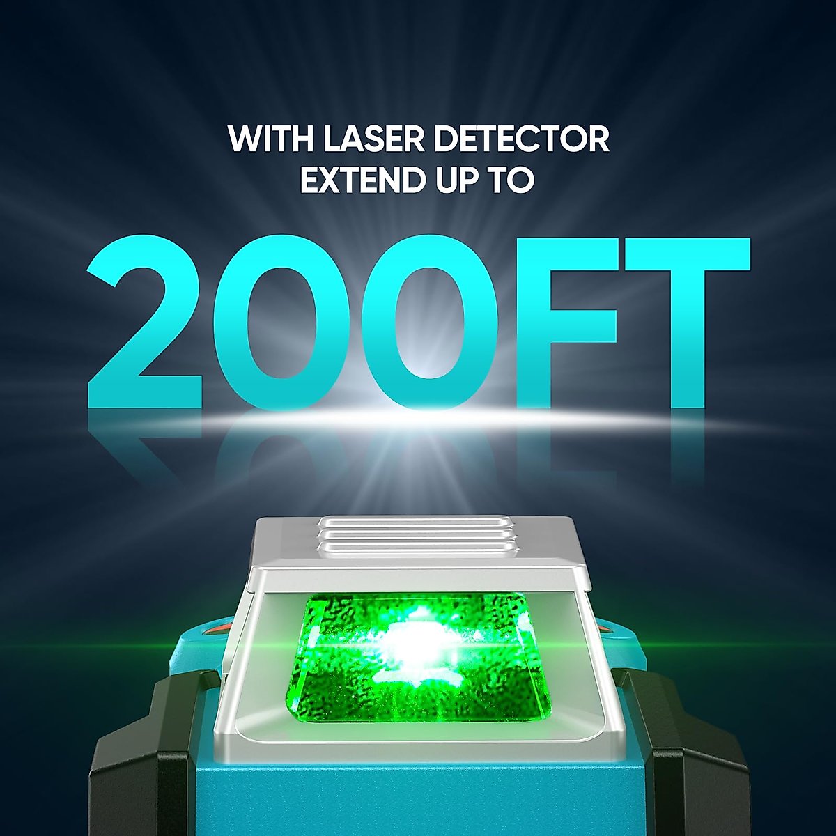 Laser Level, Elikliv Laser Level 360 Self Leveling, 200Ft Green Laser Level Lines Tool, 4x360° Cross Line Laser, Self Leveling Laser Level for Construction＆Picture Hanging,Rechargeable Batterie(16Hrs)