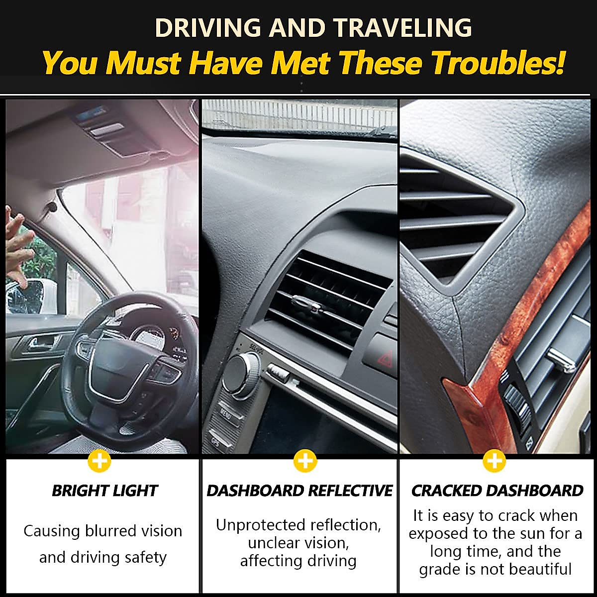 AUQDD Dashboard Cover Flannel Dash Mat Custom Compatible with 2016 2017 2018 2019 2020 2021 2022 2023 Toyota Tacoma, Anti-Glare, Anti-Reflection, No Peculiar Smell - with Storage Compartment