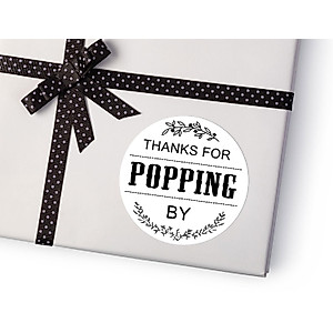 120PCS Ready to Pop Stickers, Baby Shower Favour Stickers, Thanks for Popping by Stickers, Baby Shower Stickers，1.6 Inch Diameter Round Design