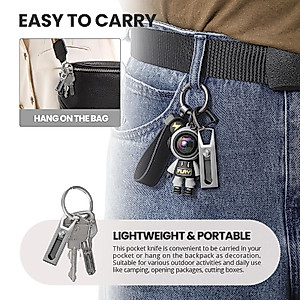 ITOKEY 2 Pack Small Pocket Knife, Keychain Box Cutter, Mini Pocket Knife with 0.78 inch Sharp Blade, EDC Utility Knife for Everyday Carry, Safety Box Opener Tool for Office, Cool Gadgets for Men Women