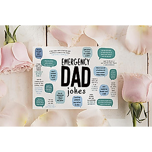 OJsensai Joke Fathers Day Card for Dad, Birthday Card for Dad, Emergency Extra Funny Joker Greeting Card for the Father's Day Gifts, Variety Joke Card for Father, Fathers Day Card from Daughter
