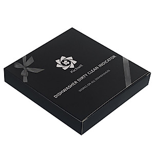 Kichwit Dishwasher Magnet Clean Dirty Sign Indicator with Running and Empty Options, Non-Scratch Strong Magnetic Backing, Residue Free Adhesive Included, 3.5 Inch, Silver