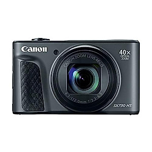 Canon PowerShot SX730 Digital Camera w/40x Optical Zoom & 3 Inch Tilt LCD - Wi-Fi, NFC, Bluetooth Enabled (Black) (Renewed)