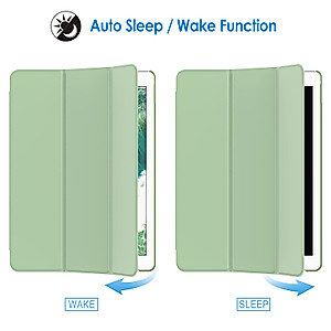 JETech Case for iPad Pro 12.9 Inch (1st and 2nd Generation, 2015 and 2017 Model), Auto Wake/Sleep (Matcha Green)