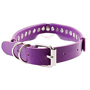 JNKET Punk PU Leather Collar Rivet Choker Gothic Necklace Adjustable Size (02-Purple)