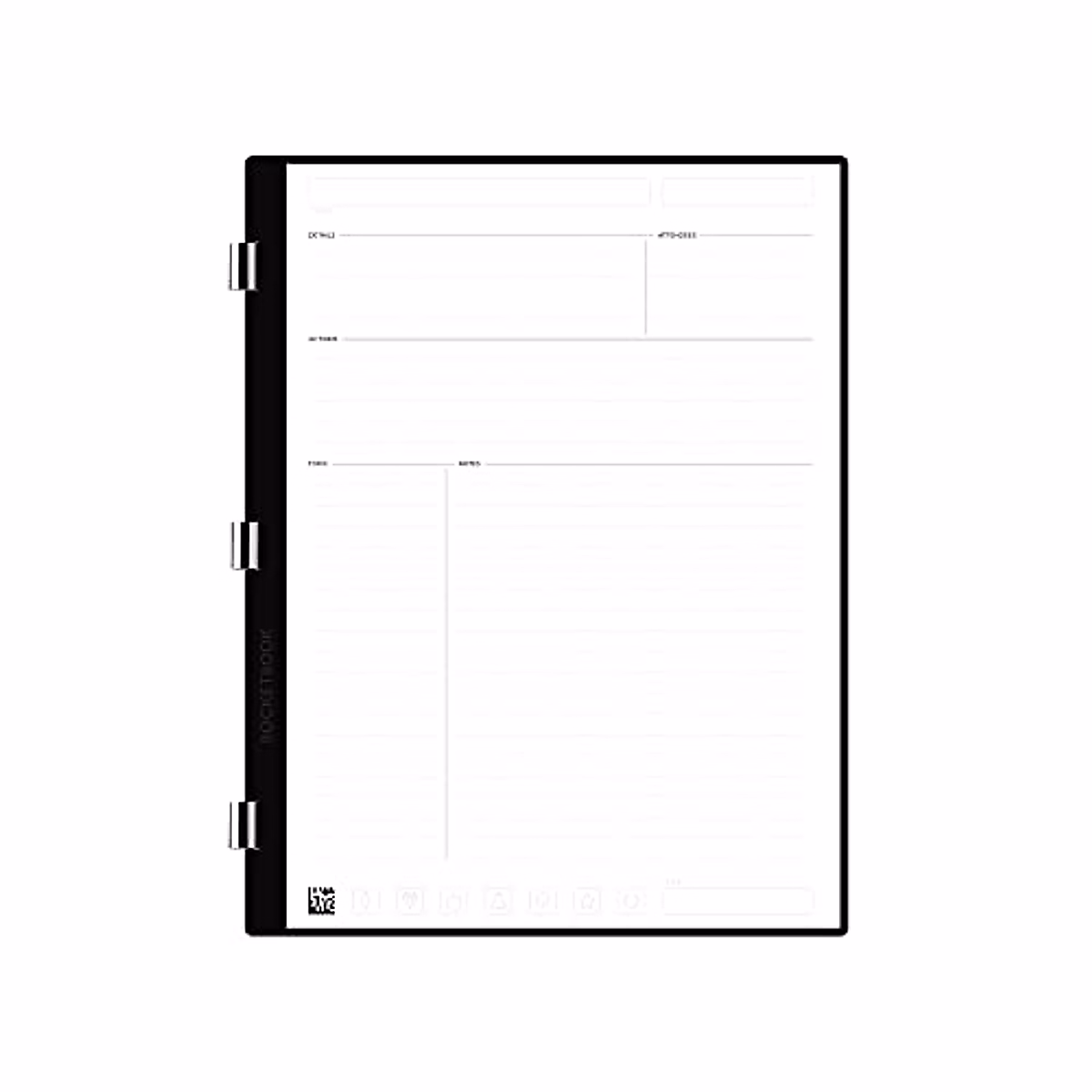 Rocketbook New Pro Meeting Notes Page Pack | Scannable Pro Pages for To Do Lists and Agendas - Write, Scan, Erase, Reuse | 20 Sheets | Letter Size: 7.8 in x 10.5 in