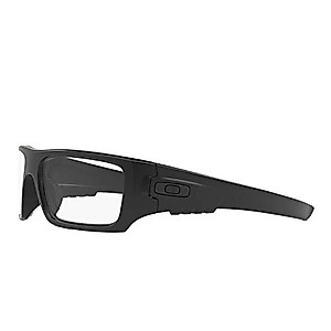 Oakley Men's Det Cord Rectangular Glasses (Matte Black, 61 mm) Bundle with Large Metal Vault Case and USA Flag Lens Cleaning Kit