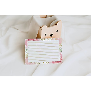 Pink and Gold Floral Thank You Cards, Great for Baby Wedding Bridal Shower, Birthday, Baptism, Any Occasion, 50 Thank You Cards and Envelopes