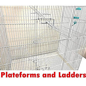 X-Large 5-Levels Ferret Chinchilla Sugar-Glider Rats Mice Gerbil Cage with Removable Rolling Stand, 32-Inch by 19-Inch by 60-Inch