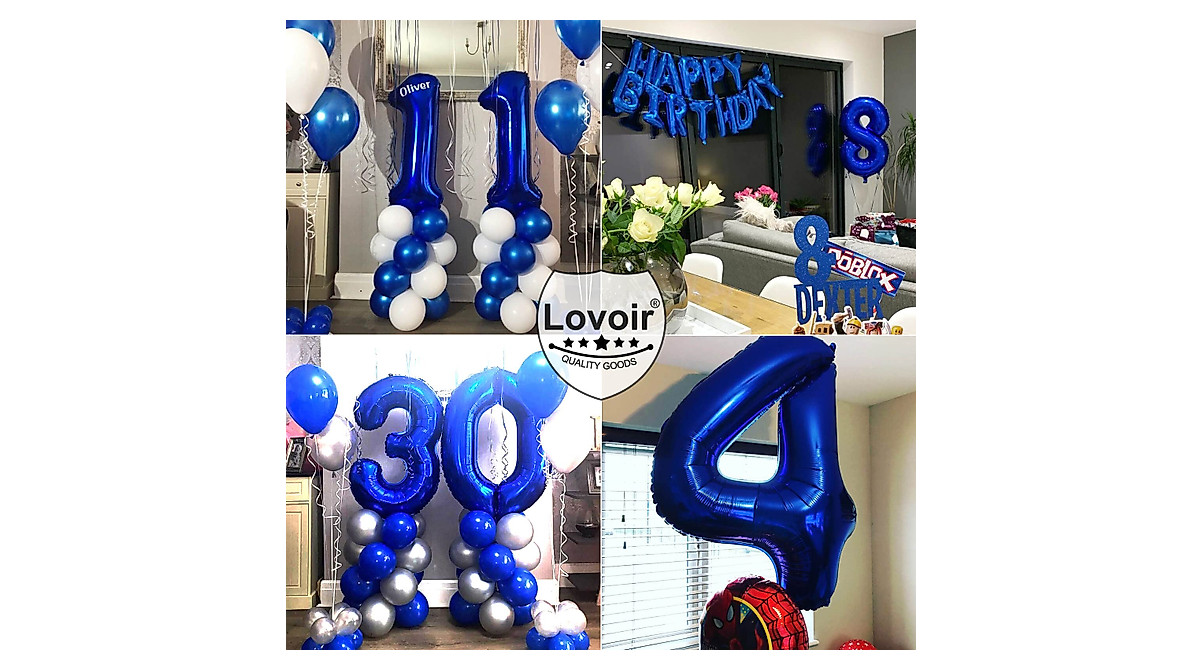 Lovoir Navy Blue Number 4 Balloon - Jumbo 40 Inch for Parties