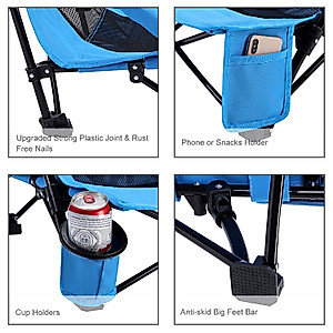 G4Free Beach Chair Folding Portable Beach Backpack Camping Chair for Adults with Mesh Back