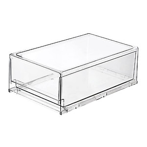 LEECHY Fridge Organizer Bins, Clear Refrigerator Organizers and Storage Bins with Drawers Pull-Out Cabinet Containers kitchen organizers and storage for Fridge Kitchen Office (1 piece)