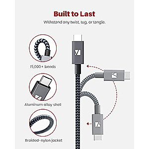 IVANKY USB C Extension Cable 1.5ft [100W, 20Gbps], USB-C 3.1 Gen 2 Male to Female 4K Video Cable, Compatible with MacBook Pro/Air, Samsung, Nintendo Switch and More