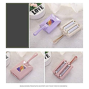 1pc Double Hand Brush Head Table Mat Plastic Brush Sweeper Crumbs Dirt Cleaner Household Cleaning Roller Brushes Random Color