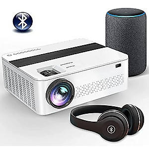 5G WiFi Bluetooth Projector 4K with 450" Display,1000 ANSI Native 1080P Projector,Outdoor Movie Projector Support 4k,Dolby,Zoom,Correct Keystone,4K Projector Compatible W/TV Stick,iOS,Android,PS5