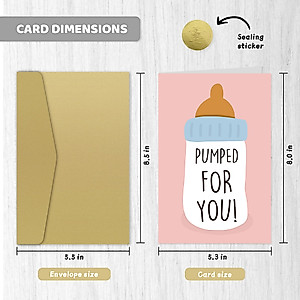 Lixpexgivt Funny Baby Shower Card,Lovely New Baby Congratulations Card,Pregnancy Gift for Wife Friend Sister,New Baby Card for New Mom Dad