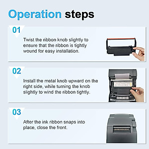 myCartridge 24 Pack ERC30 ERC-30 ERC 30 34 38 B/R Compatible with Ribbon Cartridge Used with Epson ERC30/ERC34/ERC38,TM-U220,Bixolon GRC-220BR,M188B,BTP-M300 Printer (Black and Red)