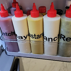 LAOJU Condiment Squeeze Bottles Plastic Squeeze Bottle with Cap 3Pack 16 Oz Sauce Container Empty Squirt Bottle for Ketchup, Sauces, Dressing, Cookies Decorating and Paint