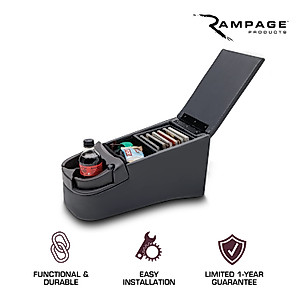 Rampage Universal Truck Bench Seat Console | Charcoal Color | 39223