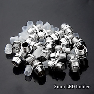 XINGYHENG 70Pcs 12V DC 5mm Pre Wired Light Emitting Diodes 7.1Inch Mixed Color(7 Colors x 10pcs) + 20pcs 5mm Lamp Holder+10 PCS 9V Battery Clip Connector