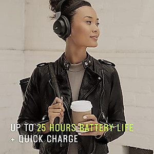 Shure AONIC 40 Over Ear Wireless Bluetooth Noise Cancelling Headphones with Microphone, Studio-Quality Sound, 25 Hour Battery Life, Fingertip Controls, iPhone & Android Compatible - Black