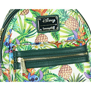 Loungefly Disney Lilo & Stitch Hawaiian Pineapple All Over Print Mini Backpack