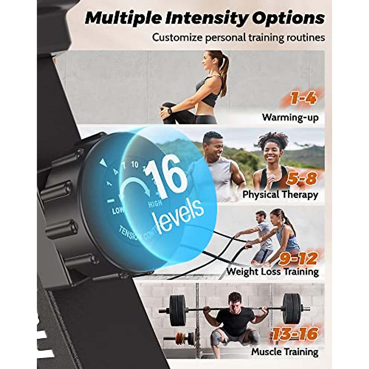 Niceday Upright Exercise Bike-Magnetic Resistance Indoor Cycling Bike with App Connectivity and Performance Monitor, 300 Weight Capacity Black
