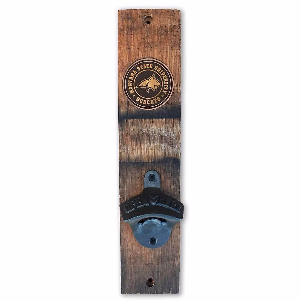 Sport Town Montana State Bobcats Barrel Stave Wall Mount Bottle Opener