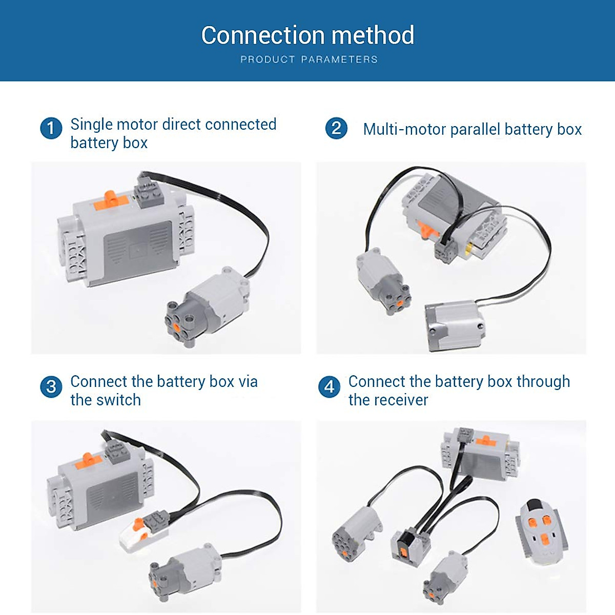 Servo Motor Compatible for Lego 88004 Steering Motor Function Power Function Accessories
