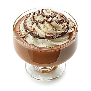 Glasia Set of 6 Glass Ice Cream Bowls and 6 Stainless Steel Spoons | Small Dessert Cups for Parfait Sundae Snacks Fruit | Mini Footed Trifle Tasters with Spoon